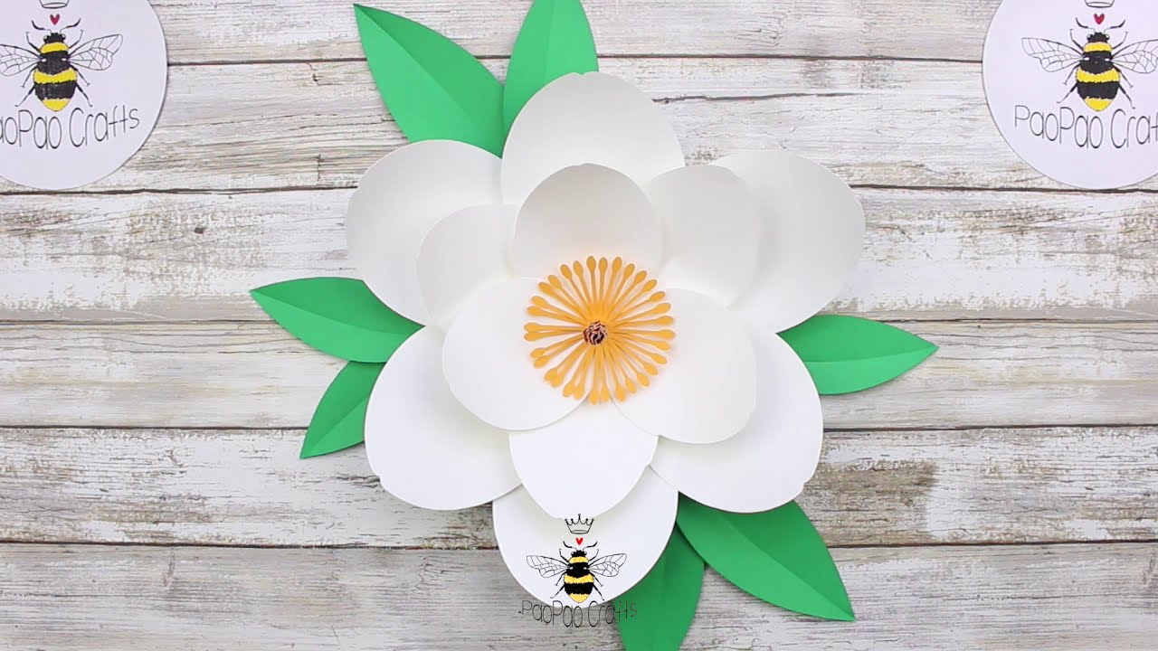 Magnolia de papel | Moldes GRATIS en la cajita de descripción 👇 Paper ...