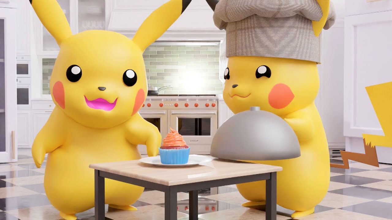 Pikachu is making fun and tasty dishes! 🍽️ A playful and colorful ...