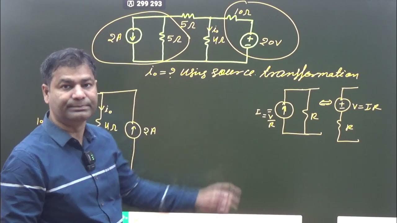 2.24 Source Transformation | Voltage Source to Current Source | By Mritunjay Sir - YouTube