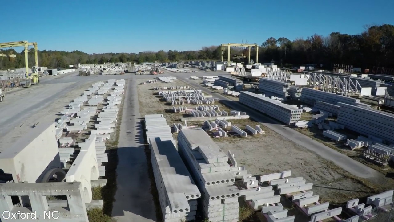 Gate Precast, Oxford, NC Aerial Video - YouTube