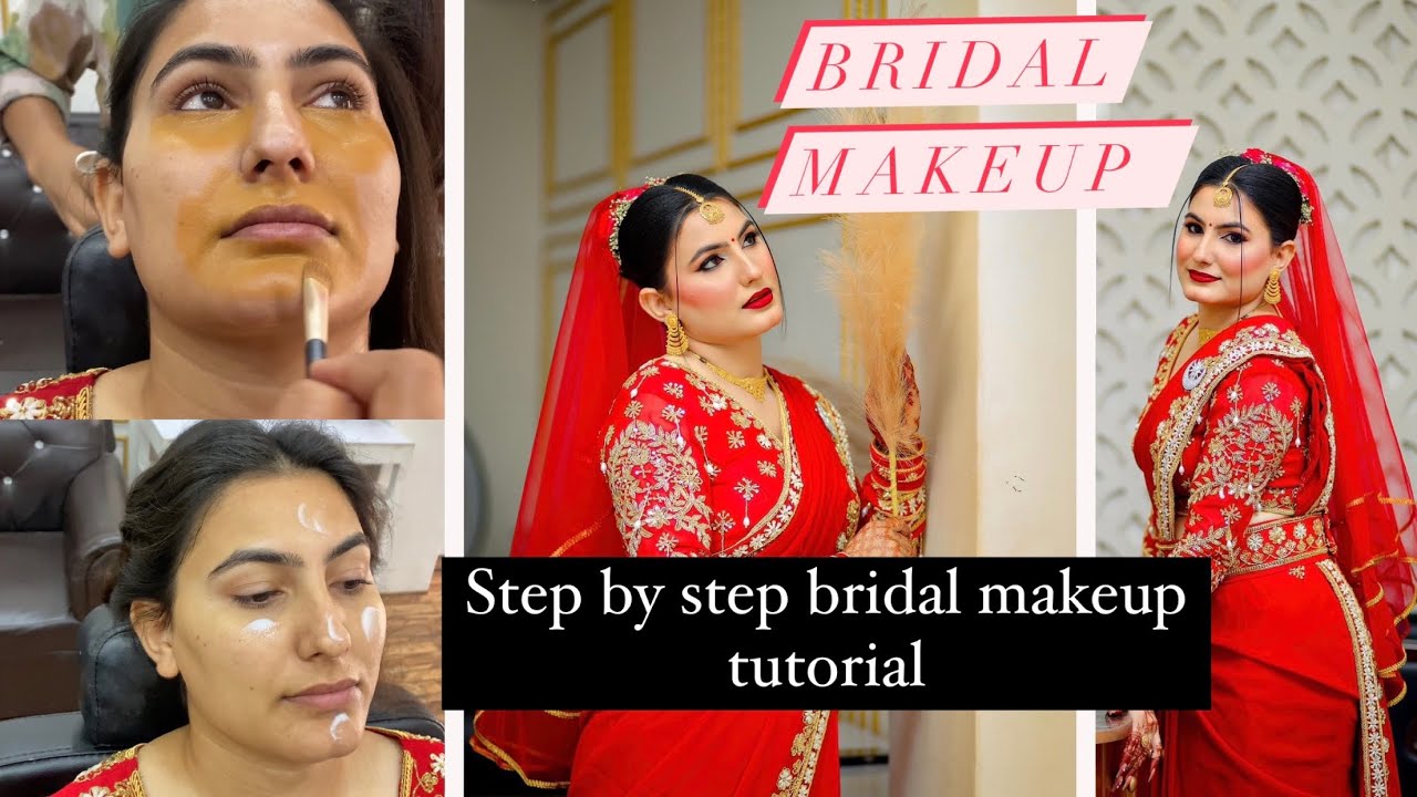 Typical Nepali Bridal Makeup Tutorial Explained In Nepali Rubina Shrestha Youtube