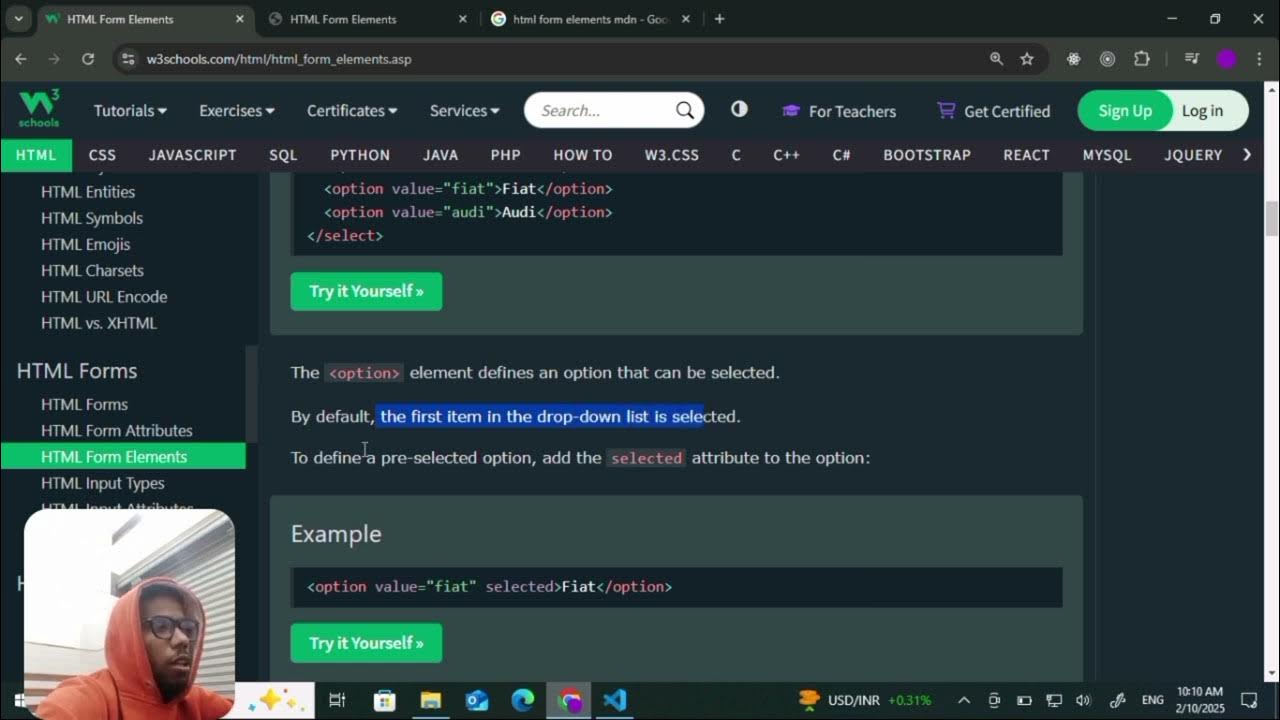 23 html form elements explained | input, textarea, select, button & more - YouTube