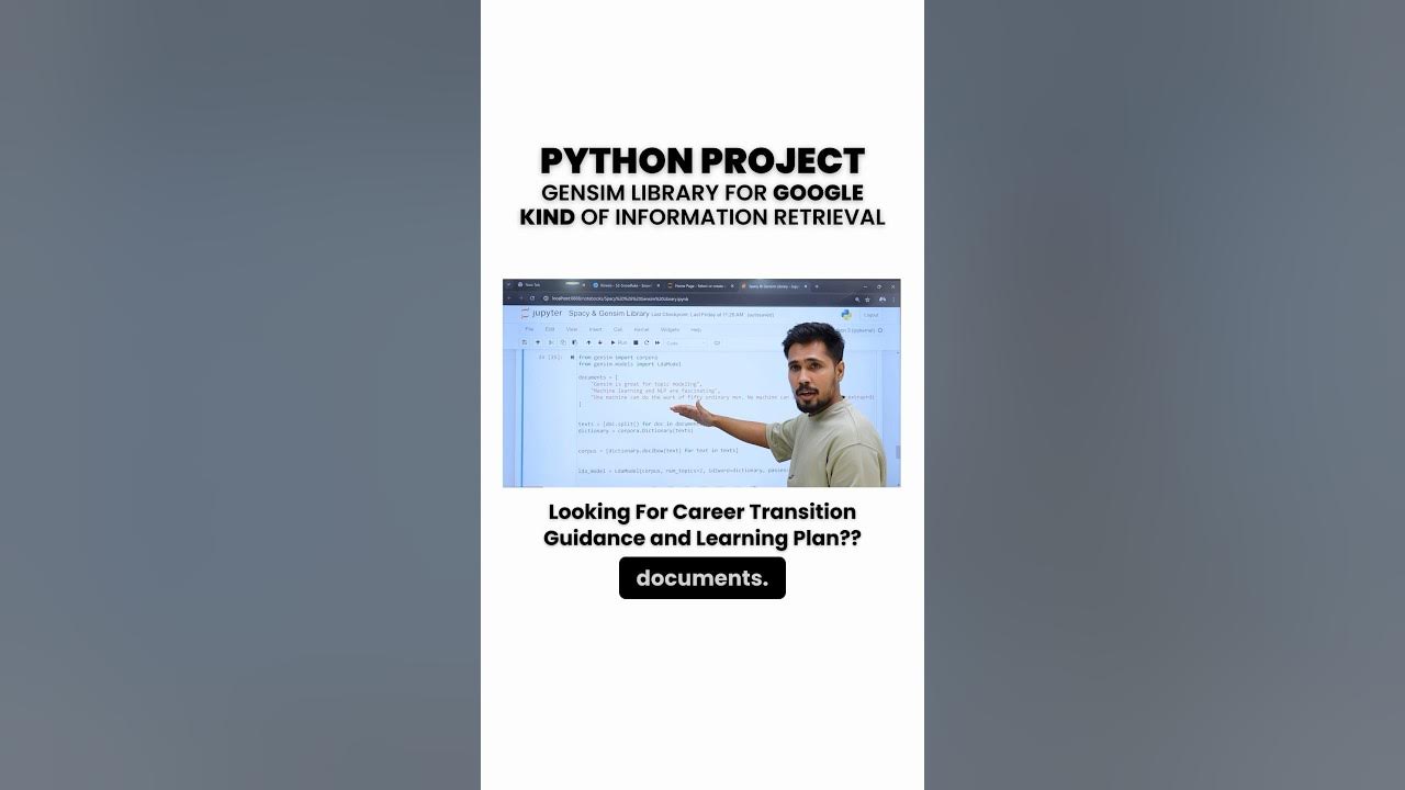 Python Project: Information Retrieval using Gensim Library #python #datascience #pythonprojects ...