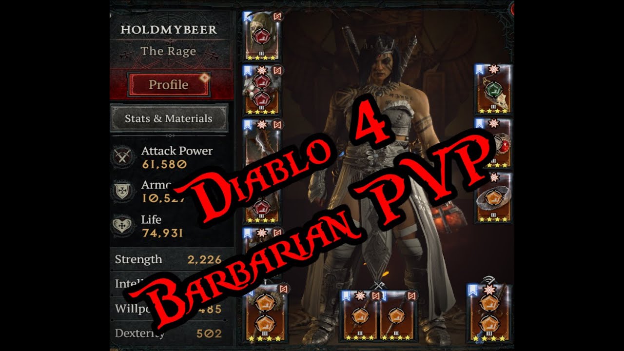 Diablo 4 - Bash Barb PvP - YouTube