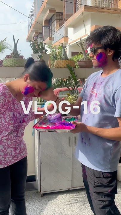 Bhaiya slapped me on Holi 😭 #minivlog #explore #foodvlogs #medico #mbbs #haldwani #ajmer #jlnmc ...