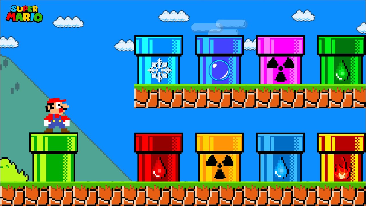 Mario DON’T FALL Into The WRONG Pipe in Super Mario Bros.! - YouTube