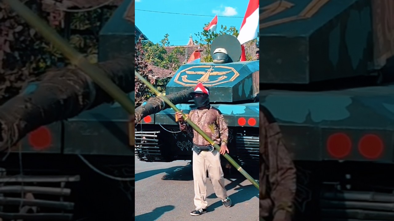 Tank Perang Dan Pasukan Bambu Runcing | KARNAVAL DESA LATUKAN LAMONGAN #karnaval # ...