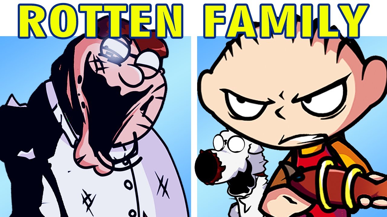 ROTTEN FAMILY Revamp VS Friday Bight Funkin + PLAYABLE BlueOk Skins ...