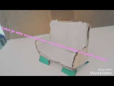 Fabriqué un petit canapé en carton - YouTube