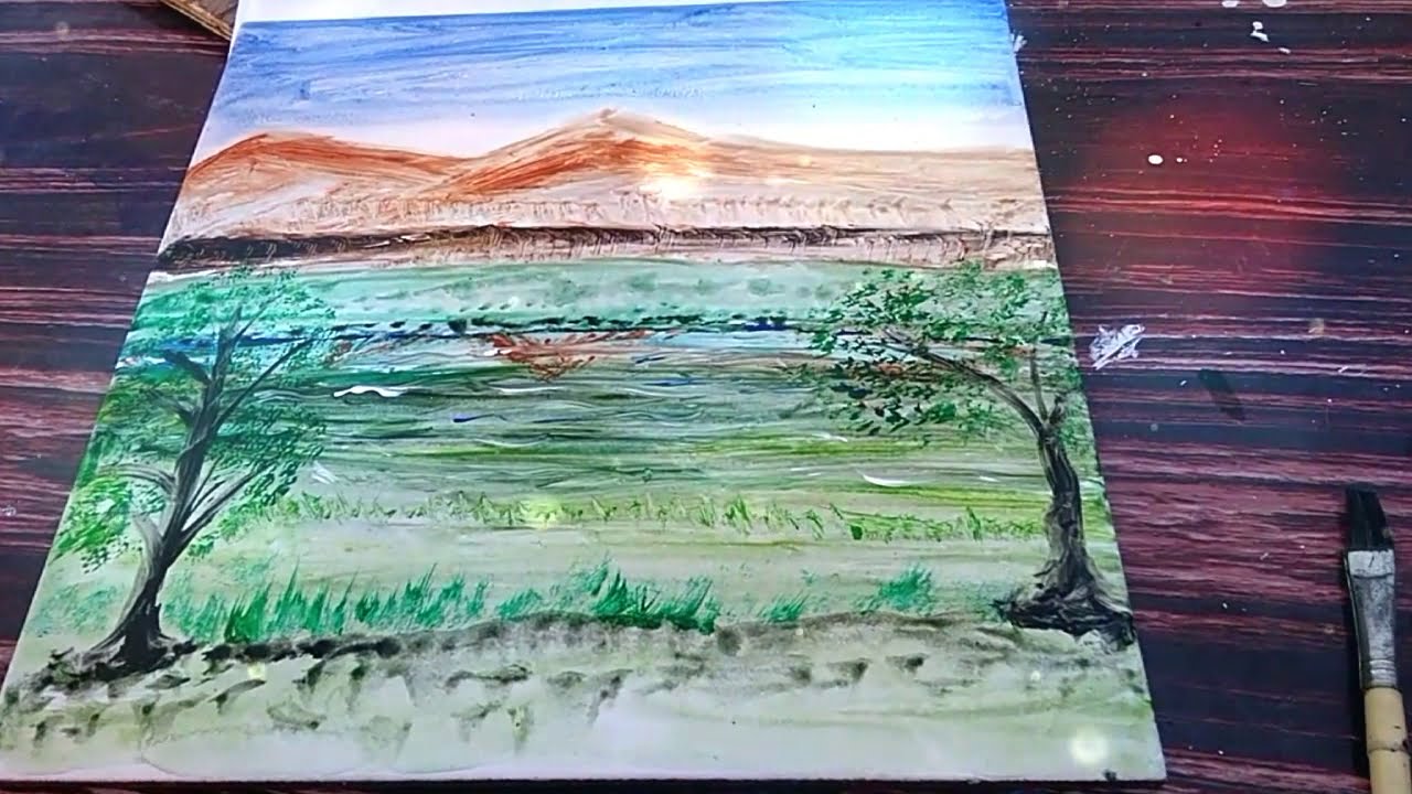 One Time Must Watch Drawing And Painting Of Nature Features - YouTube