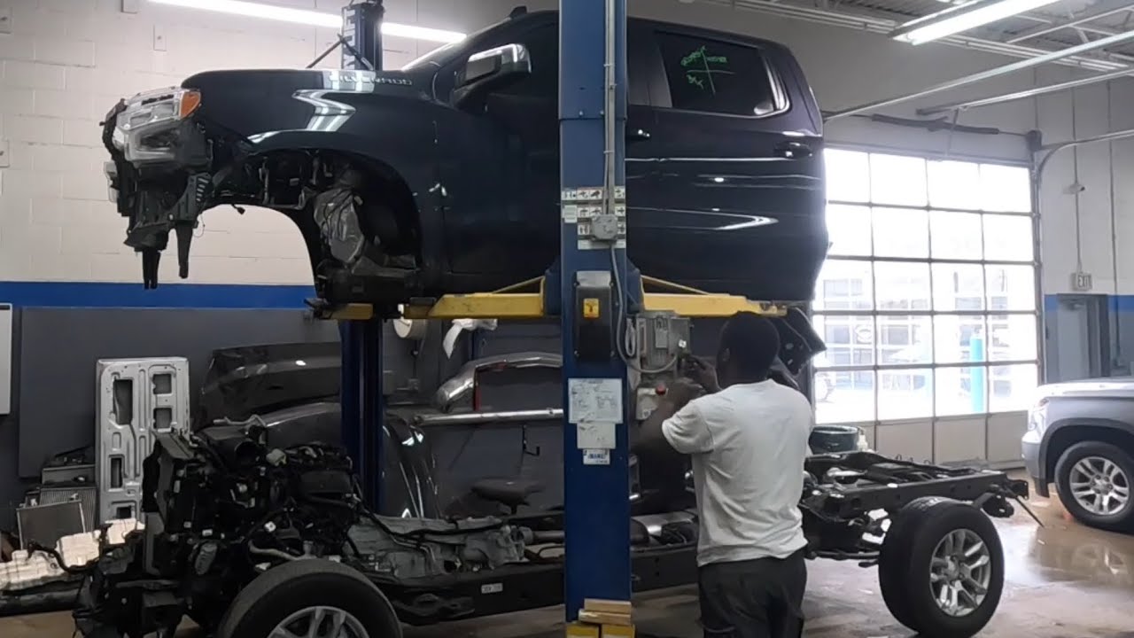COMPLETE FRAME SWAP ON 2023 SILVERADO PART 1: REMOVING THE CAB! - YouTube