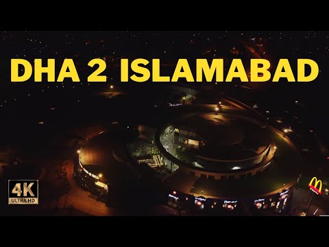 DHA 2 Islamabad | 4k Drone view at night