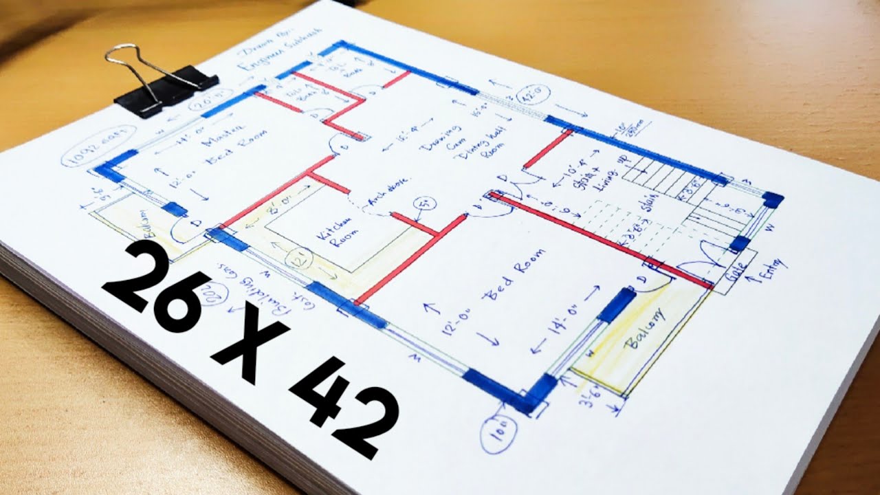 26 42 House Design II 26 42 Ghar Ka Naksha II 26 X 42 Ground Floor Plan 26 42 House Design II 26 42 Ghar Ka Naksha II 26 X 42 Ground Floor Plan
