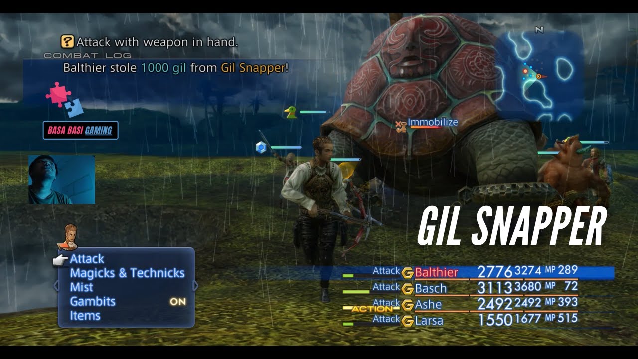 Final Fantasy XII The Zodiac Age : Gil Snapper Marks - YouTube