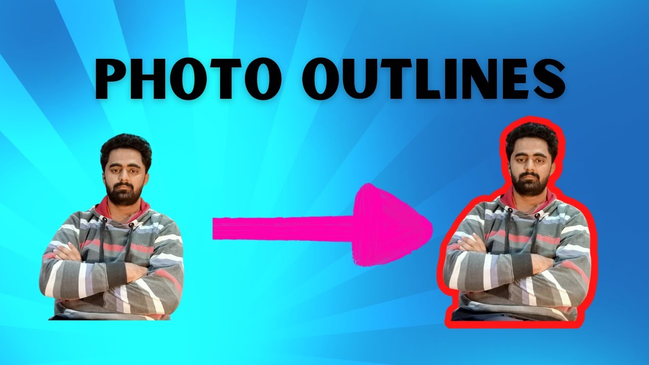 How we add outlines on photo | Add outline in picture - YouTube