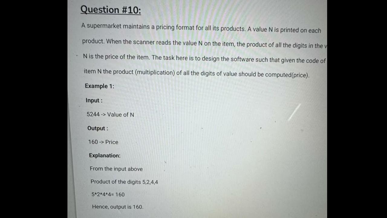 TCS NQT Coding question | super market problem | C++| python | Java - YouTube