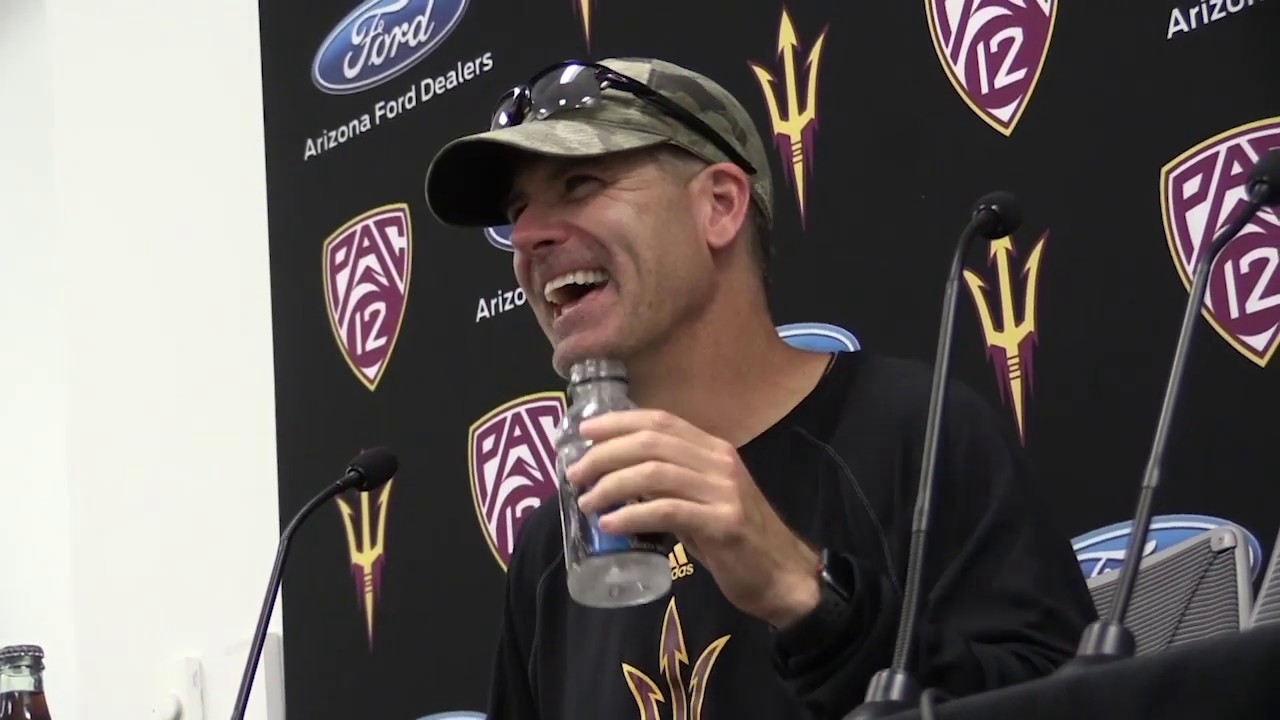 Rob Likens following ASU's Wednesday practice (09/18/2019) - YouTube