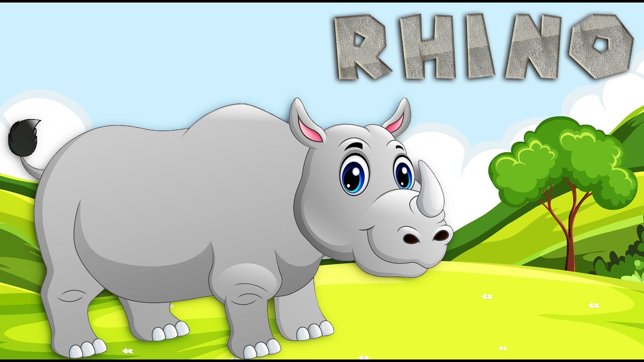 Rhino Song for Kids | Learn all about rhino | Animal Songs for Kids # ...