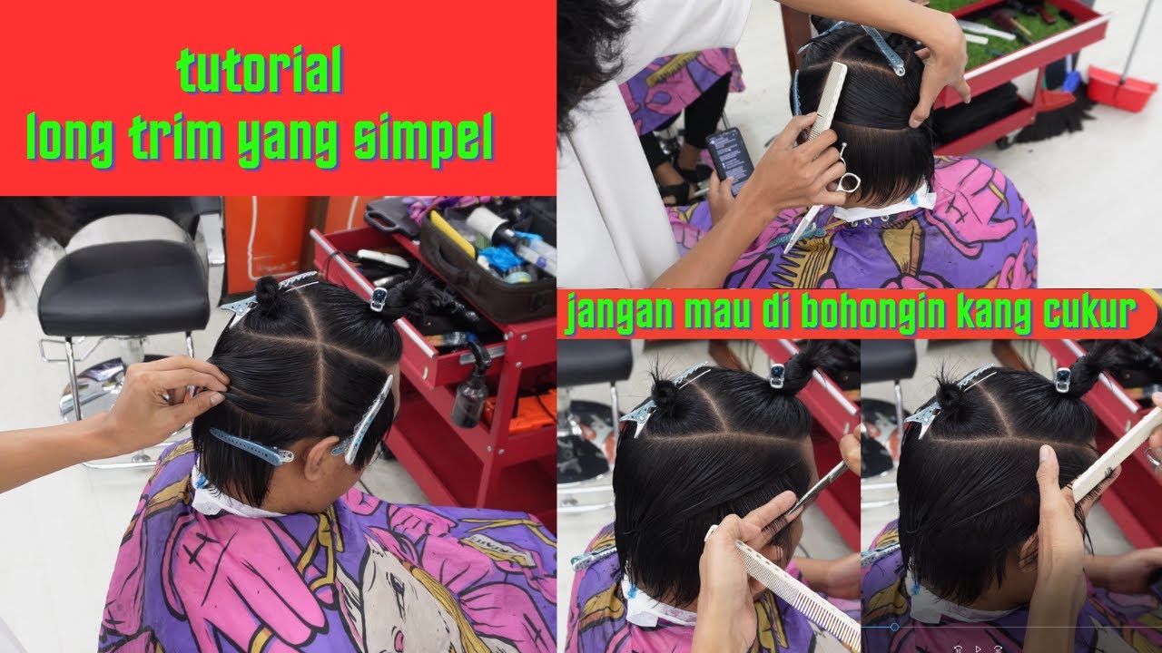 TUTORIAL LONG TRIM YANG MUDAH DAN SIMPEL - YouTube