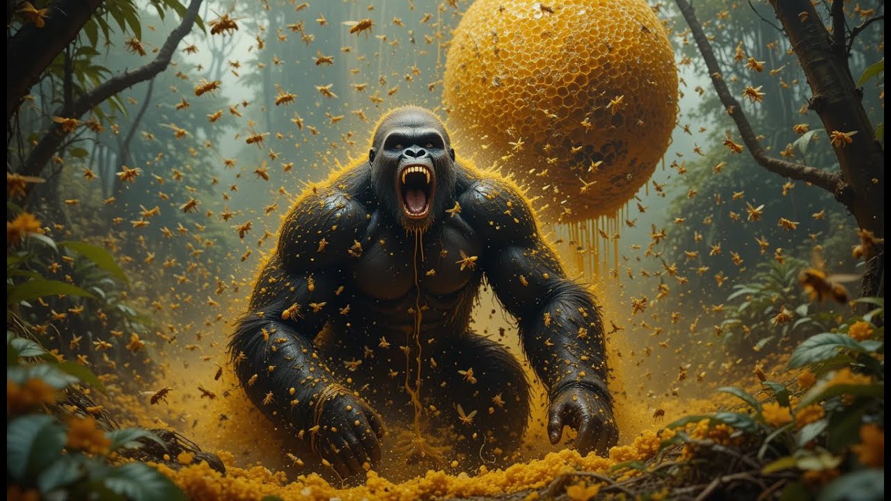 A Gorilla’s Worst Nightmare – Trapped in Honey & Under Wasp Attack ...
