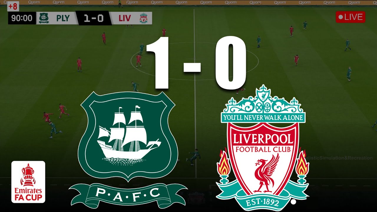 Plymouth vs Liverpool 1 - 0 | FA Cup 2024/25 | Full Match Simulation ...