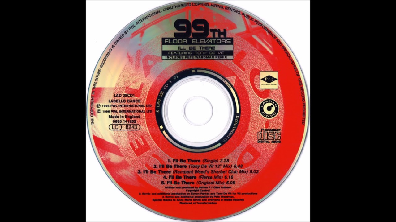 99th Floor Elevators feat Tony De Vit - I'll Be There (Original Mix) (CD1) - YouTube