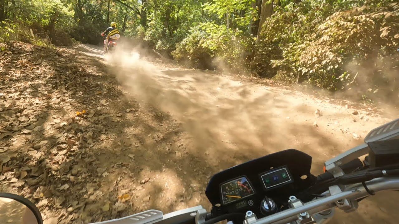 TW200 and CRF300L track/trail ride - YouTube