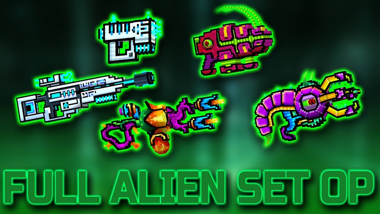 FULL ALIEN SET VERY OP - Pixel Gun 3D - YouTube