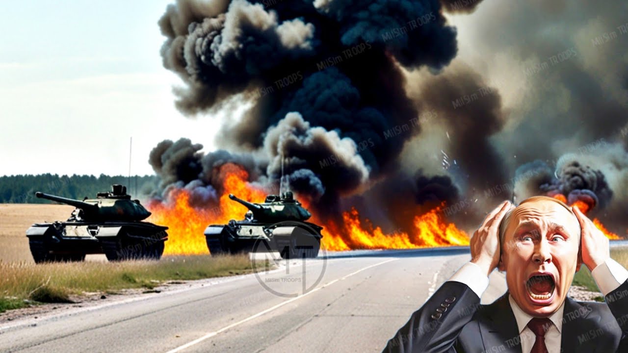 50 Minutes Ago, German Leopard 2A7A1 Destroyed A Row Of Russian T-90 ...