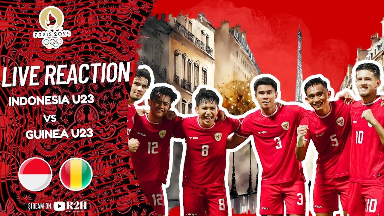 Indonesia U23 vs Guinea U23 | LIVE REACTION | PLAY-OFF PARIS 2024 #timnasday #indonesia #youtube ...