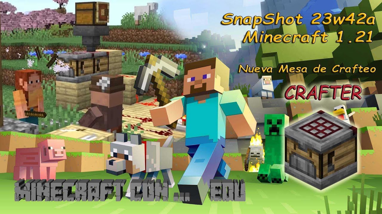 SnapShot 23w42a CRAFTER Minecraft 1.21 Fabricacion Automatica - YouTube