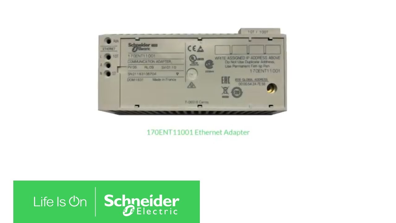 How to Install Firmware in a 170ENT11001 Ethernet Adapter | Schneider ...