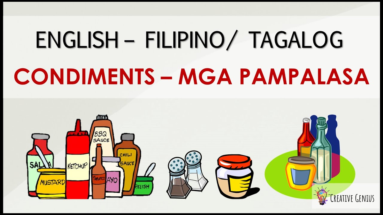 FOOD: CONDIMENTS - MGA PAMPALASA | English – Filipino/Tagalog ...