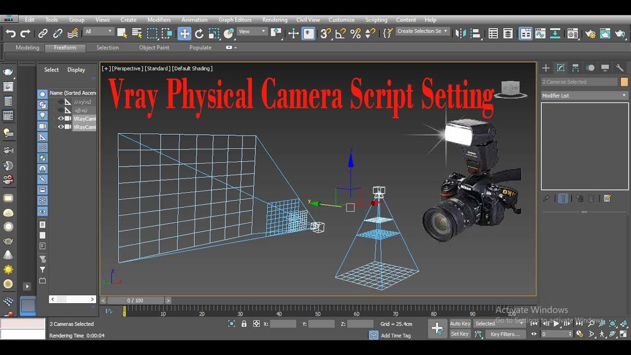 #3DDesigner V-Ray physical Camera Script, V-Ray Physical Camera setup in 3Ds Max tutorial part ...