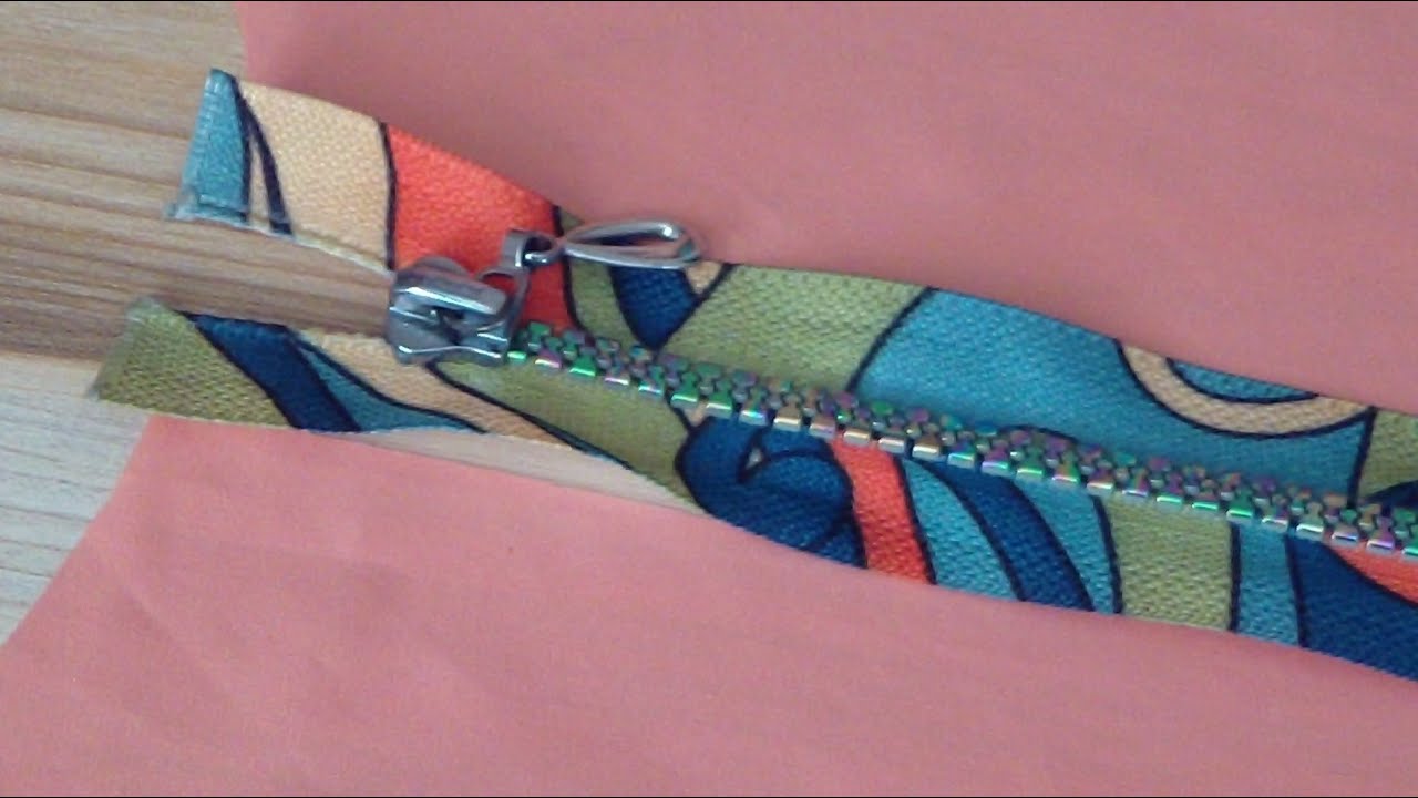 How to Sew an Exposed Zipper to Lined Clothes - YouTube