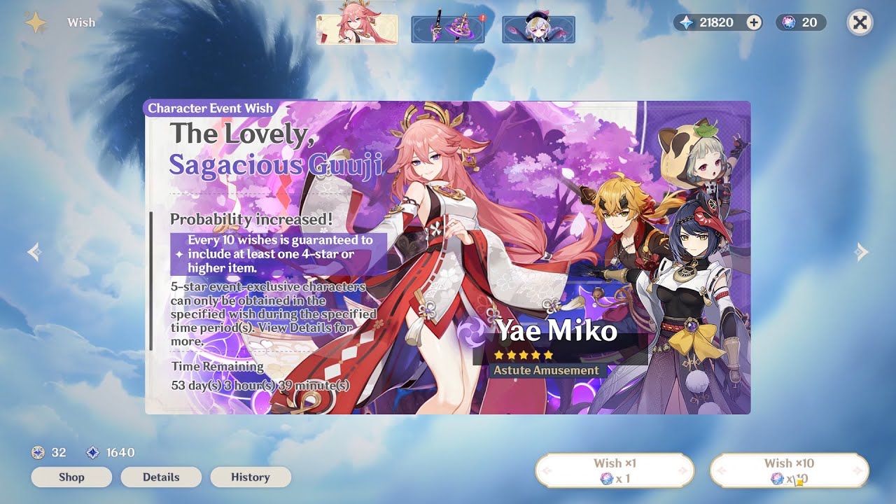 Yae Miko Banner Gacha wish animation | Genshin Impact fanmade - YouTube