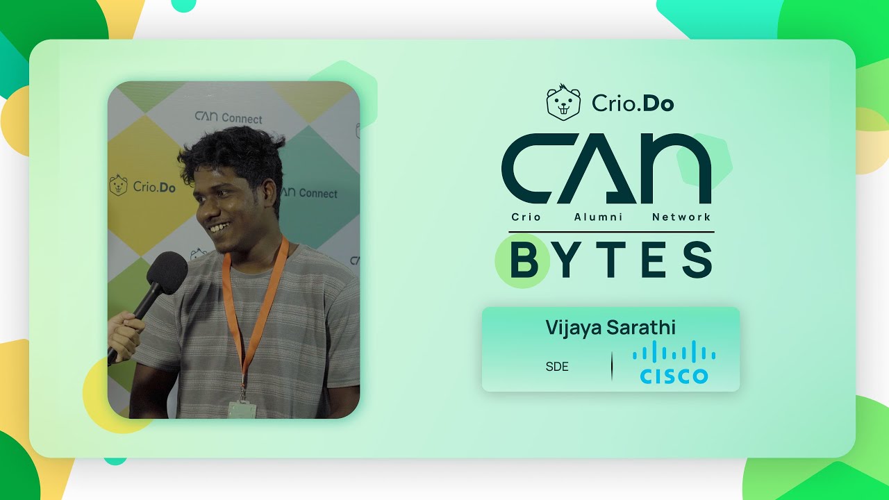 CAN Bytes | Vijaya Sarathi | Crio Graduate - YouTube