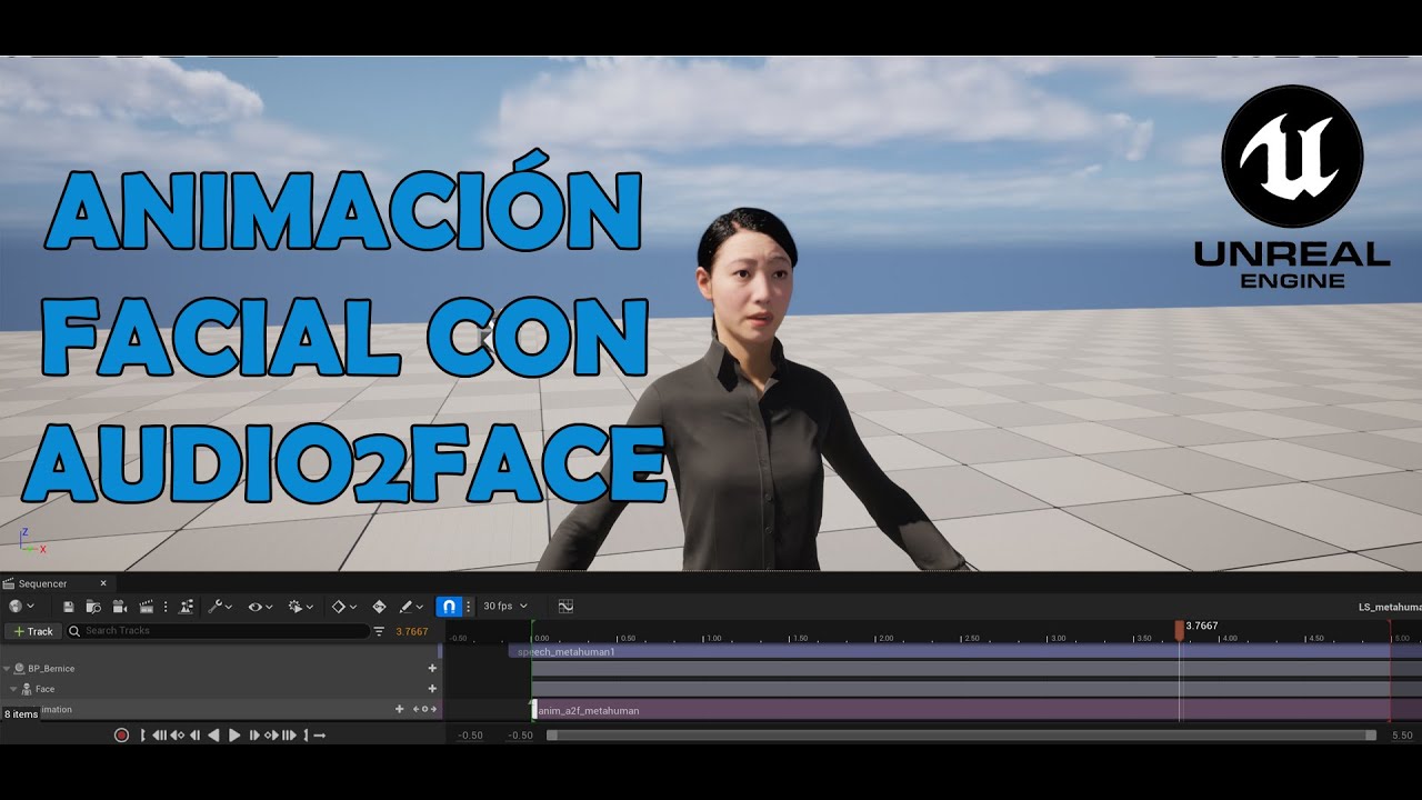 Cómo hacer ANIMACIÓN FACIAL Automática de Metahuman con Audio2Face para ...