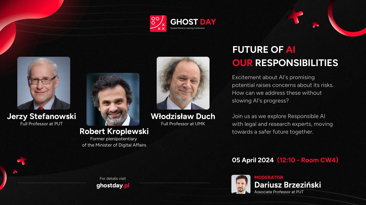 Future of AI: Expert Panel with J. Stefanowski, R. Kroplewski & W. Duch | GHOST Day: AMLC - YouTube