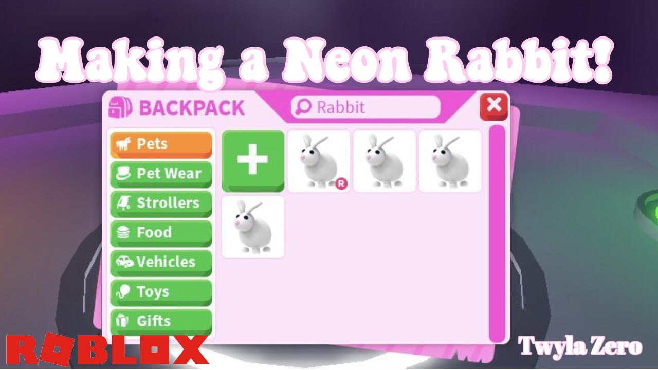 🐇Making A Neon Rabbit in Adopt Me! - YouTube