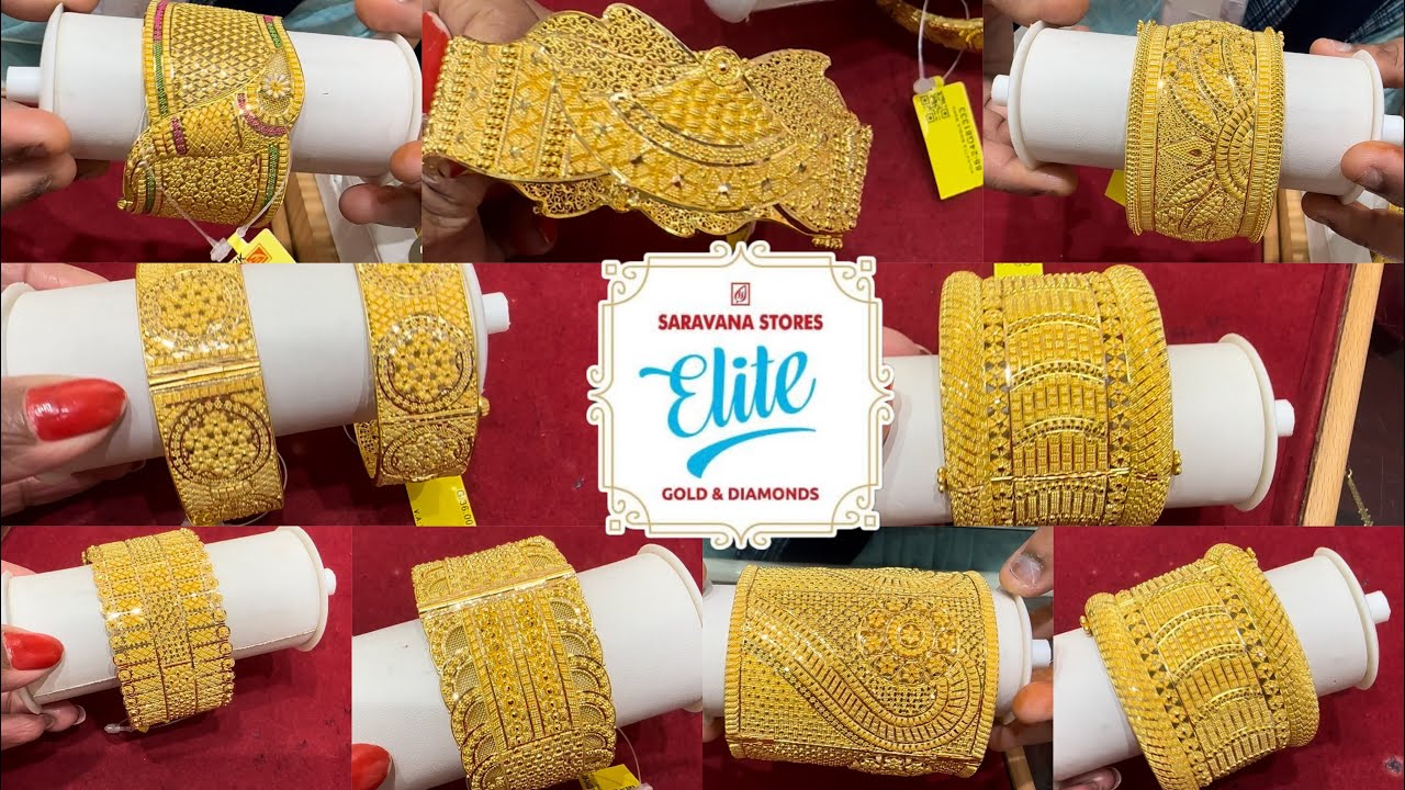 Gold Kada Wedding Bangles |Broad Kolkatta Bangle Design 21 To117 Grams ...