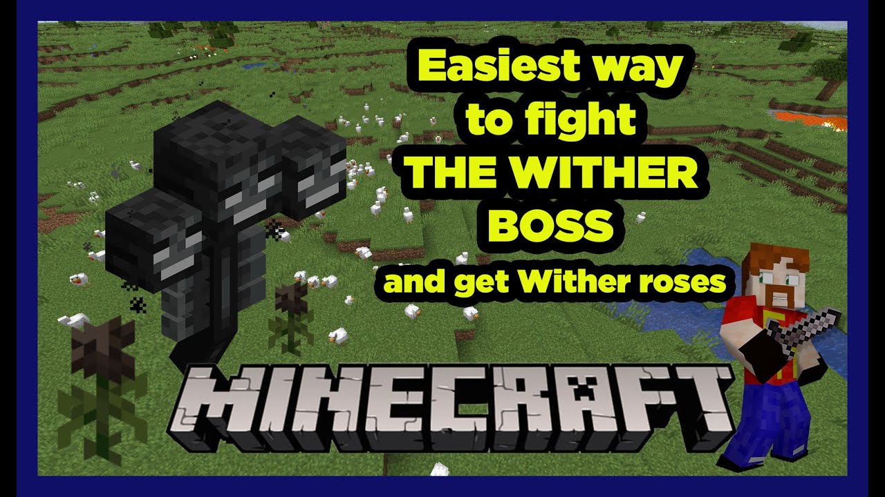 Easy Way to Beat the Wither and get Wither Roses - Minecraft Tutorial 1 ...