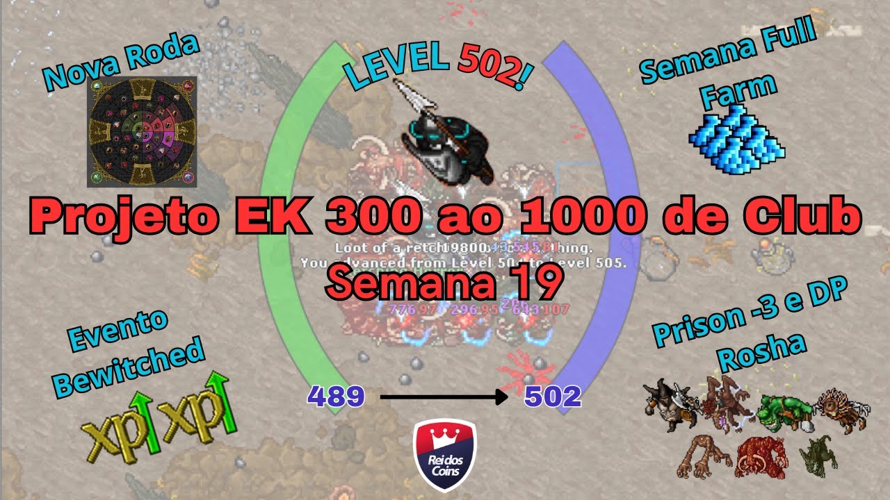 [Tibia] EK de Club SOLO - do 300 ao 1000 - Semana 19 - Evento de XP e ...