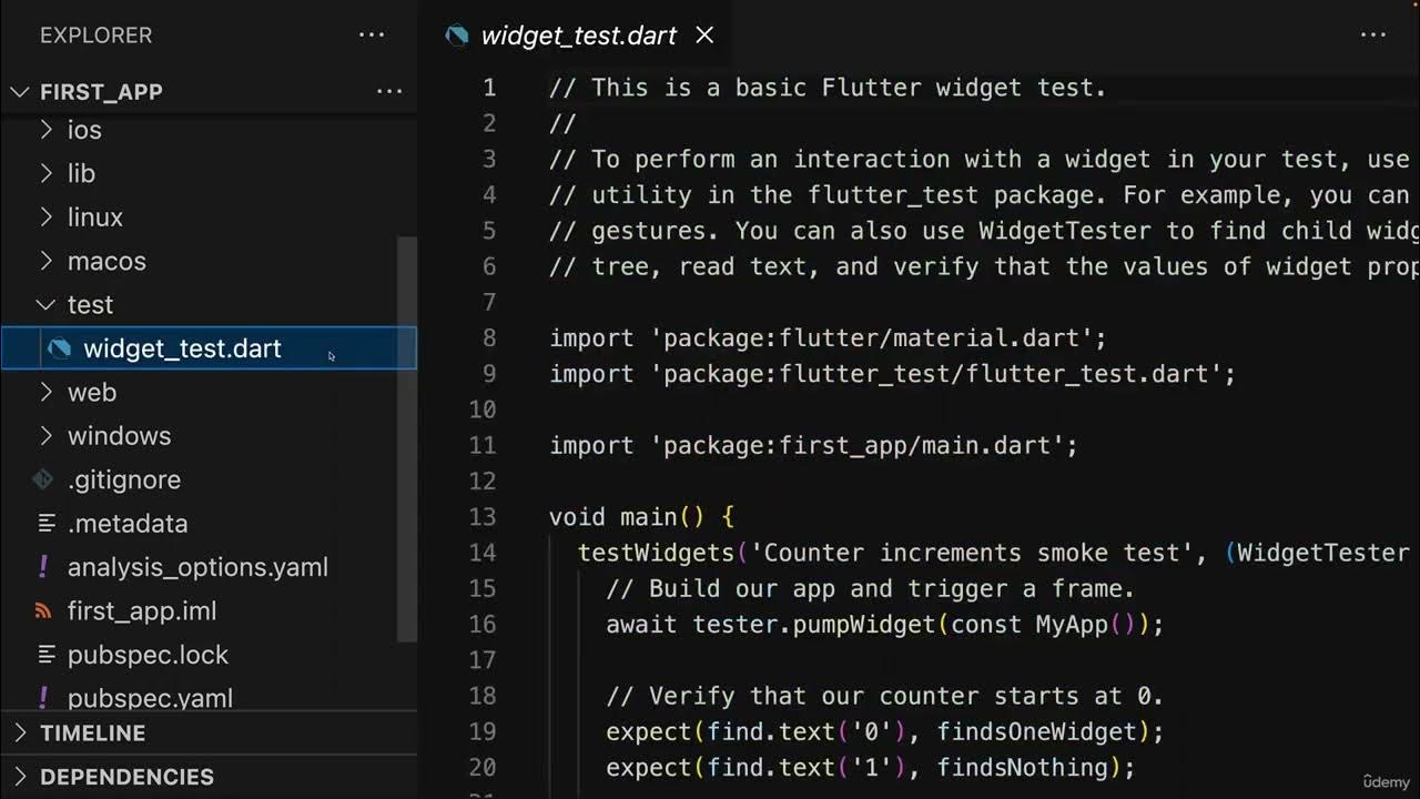 14 Analyzing A New Flutter Project - YouTube