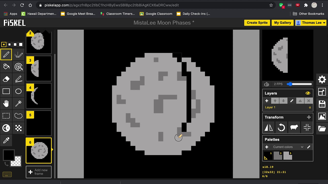 ESS 1-1 Moon Phases Piskel App - YouTube
