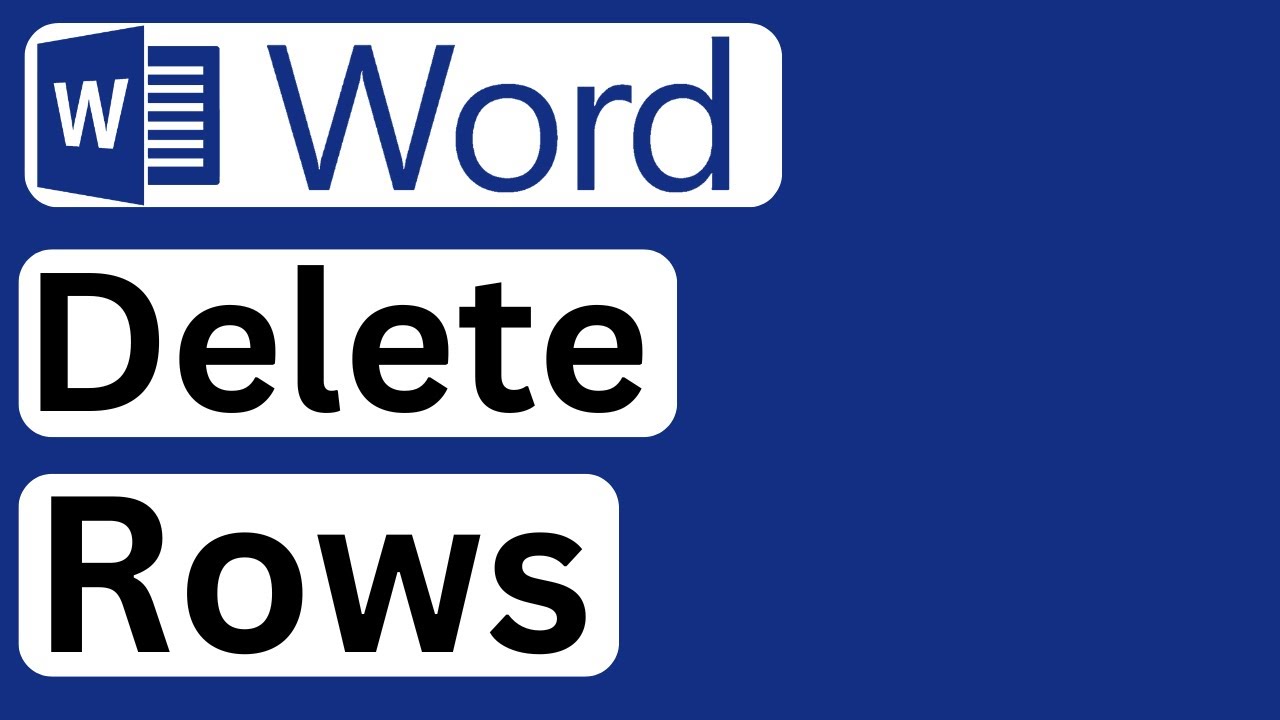 How to Delete Rows in Word - Easy to Follow - YouTube