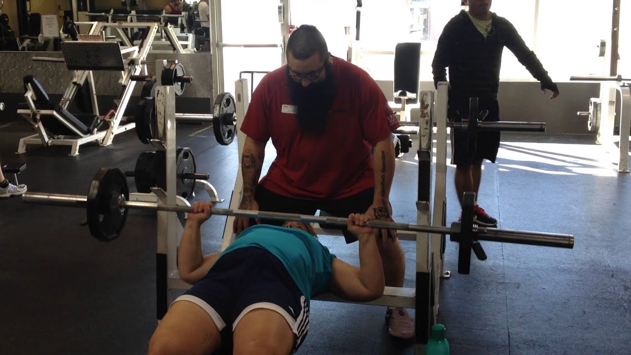 Kathy Doing 95 lb. Bench Presses at Age 52 - YouTube