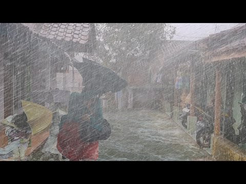 ÇOK ŞİDDETLİ YAĞMUR! ASYA'DA KÖY HAYATINI VURAN EN ŞİDDETLİ KASIRGA 🥶🥶