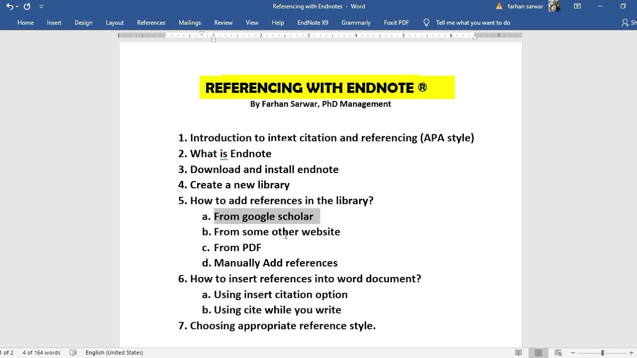 Referencing with Endnote Software : How to make create library and add ...
