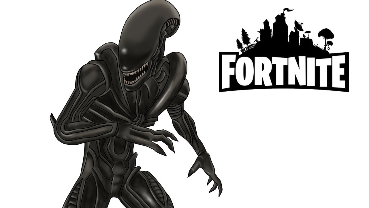 Draw Xenomorph Alien | Fortnite - YouTube
